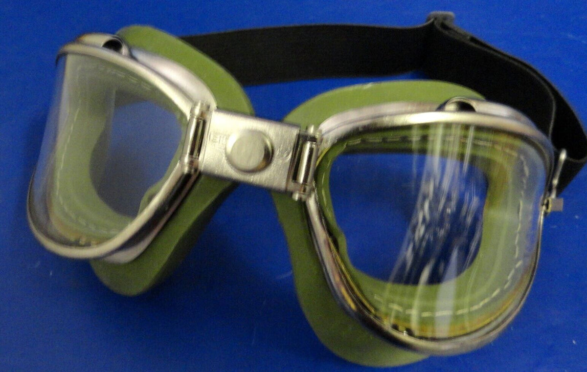 SKYWAY FLYING GOGGLES WITH OD COLORED FACE CUSHIONS – Garcia Aviation Co.