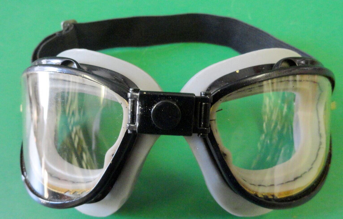 CHAS. FISCHER SKYWAY FLYING GOGGLES - BLACK FRAME – Garcia Aviation Co.